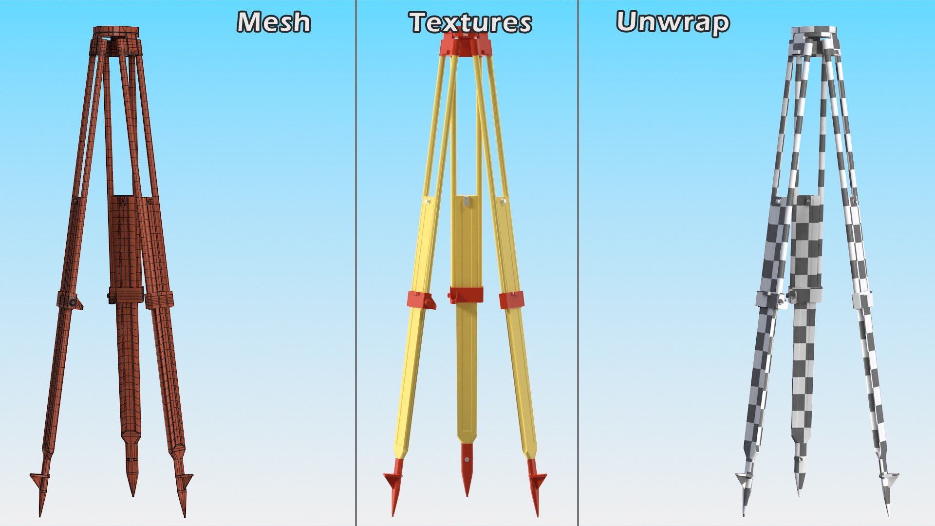 3D Model Geodetic Tripod - TurboSquid 2070794