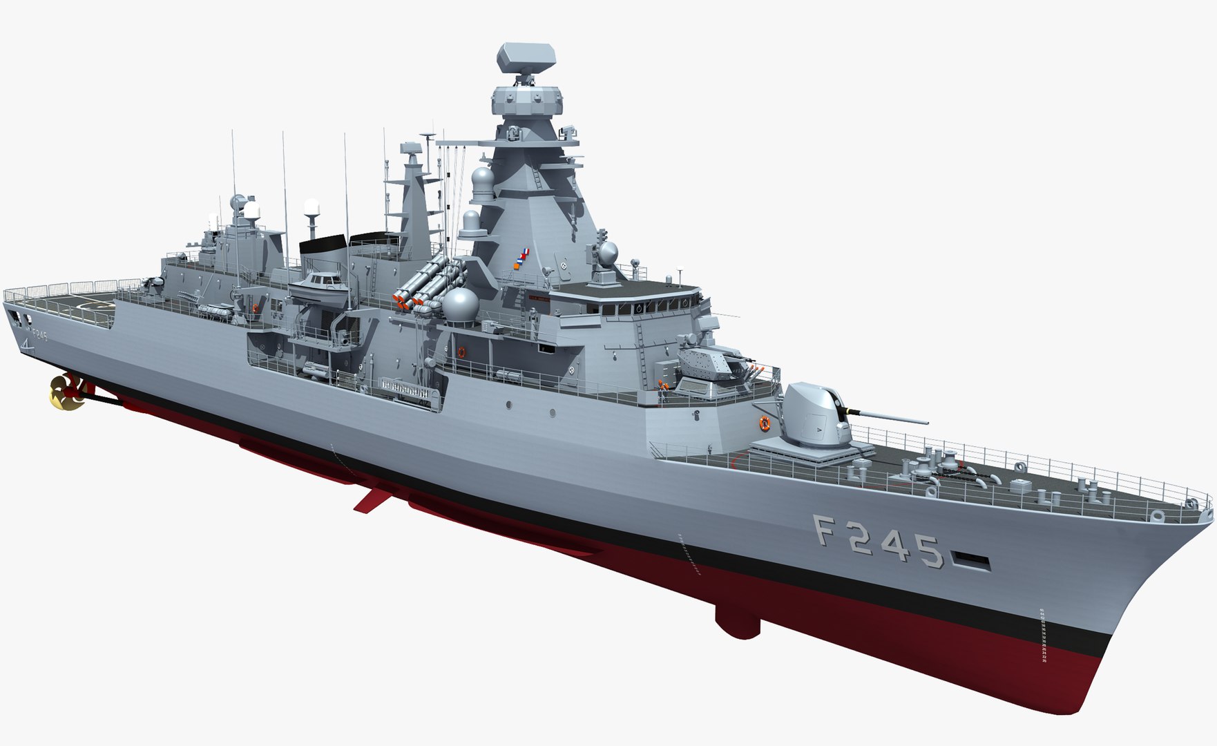 3D TCG ORUCREIS Turkish Meko Class Frigate - TurboSquid 2288002