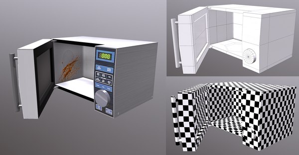 microwave 3d model