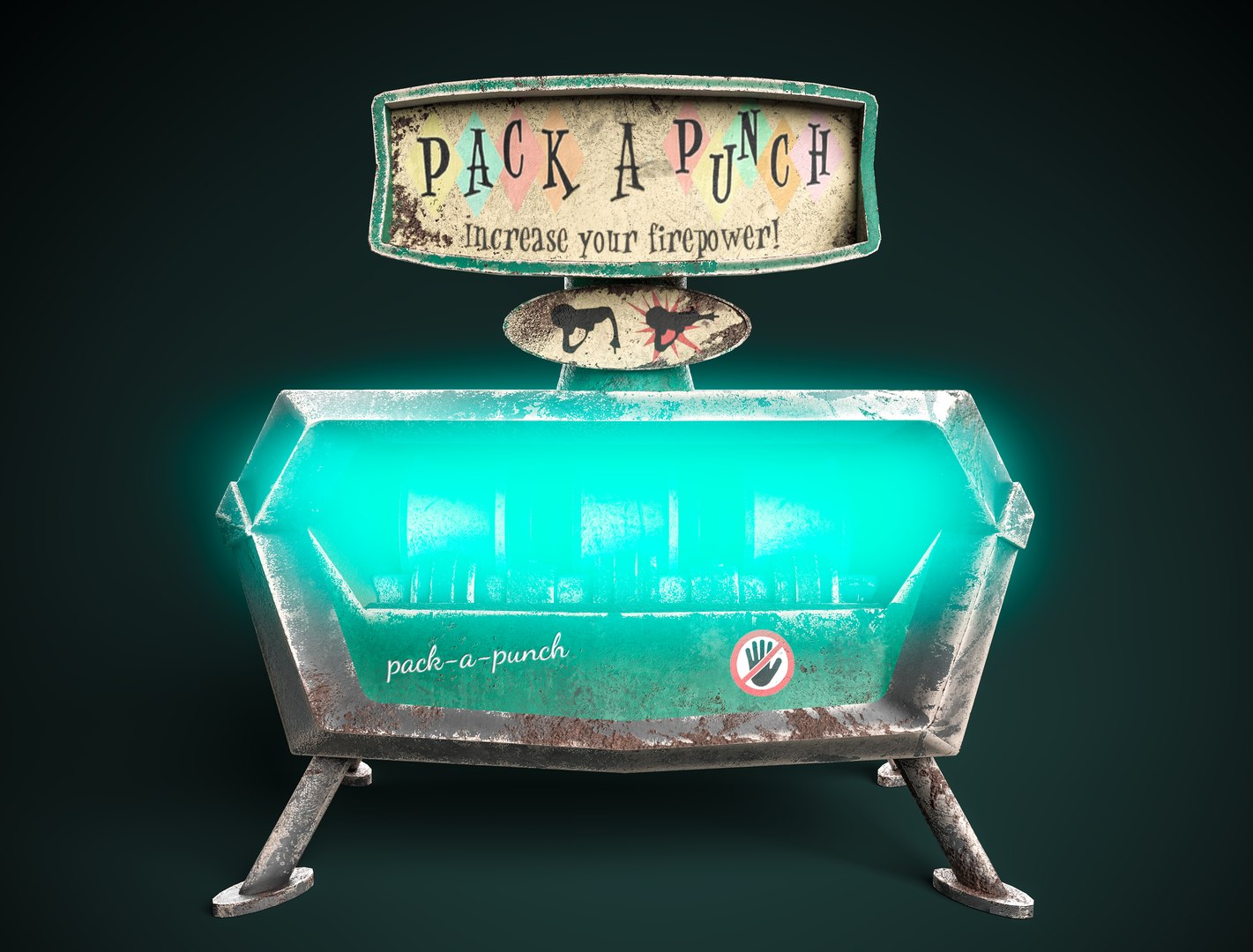 3D Call Of Duty Black Ops II Pack-A-Punch Machine Model - TurboSquid ...