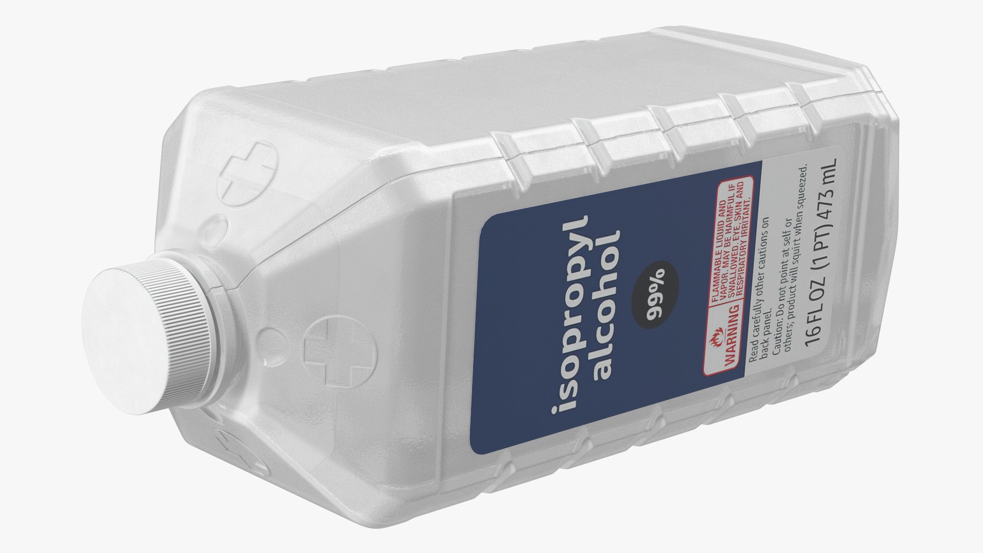 Medical Plastic Vial Isopropyl Alcohol 16 Fl Oz 3D - TurboSquid 2297533