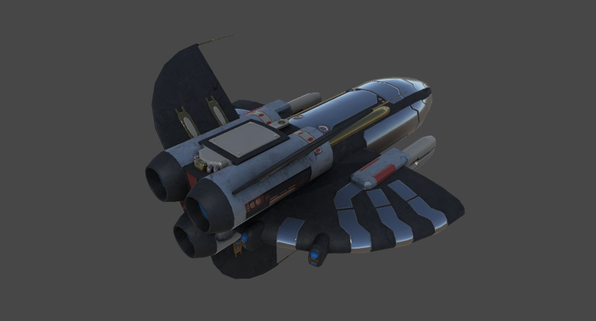 Spaceship Drone 3d Model