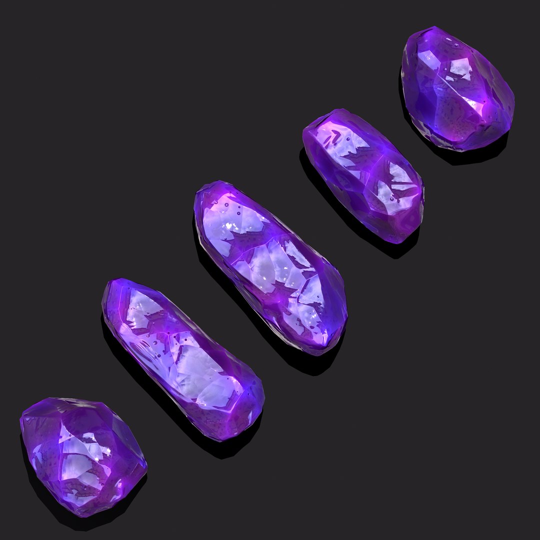 3D Jewels Purple Model - TurboSquid 1731654