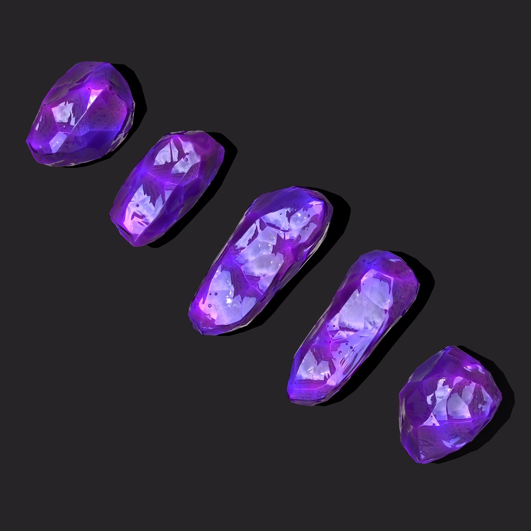 3D Jewels Purple Model - TurboSquid 1731654