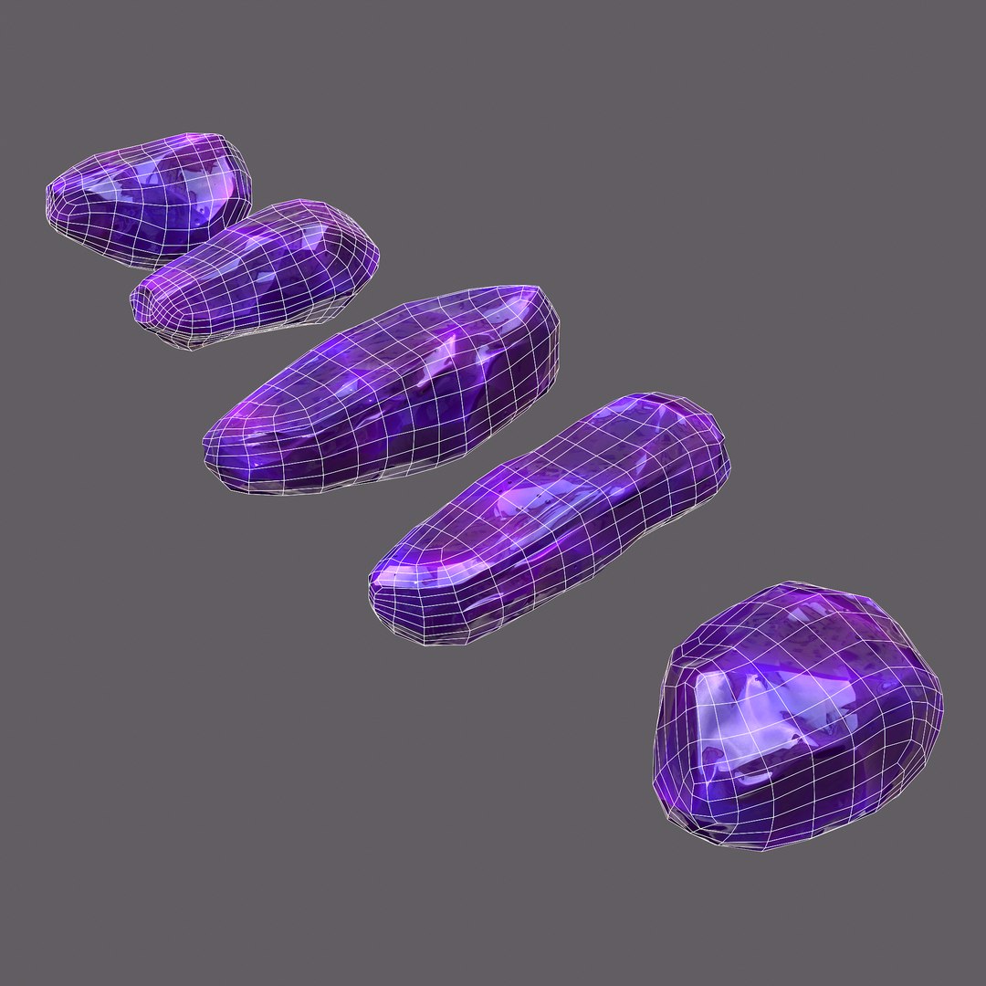 3D Jewels Purple Model - TurboSquid 1731654