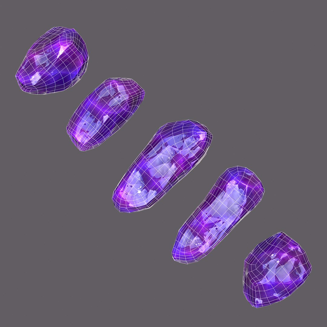 3D Jewels Purple Model - TurboSquid 1731654
