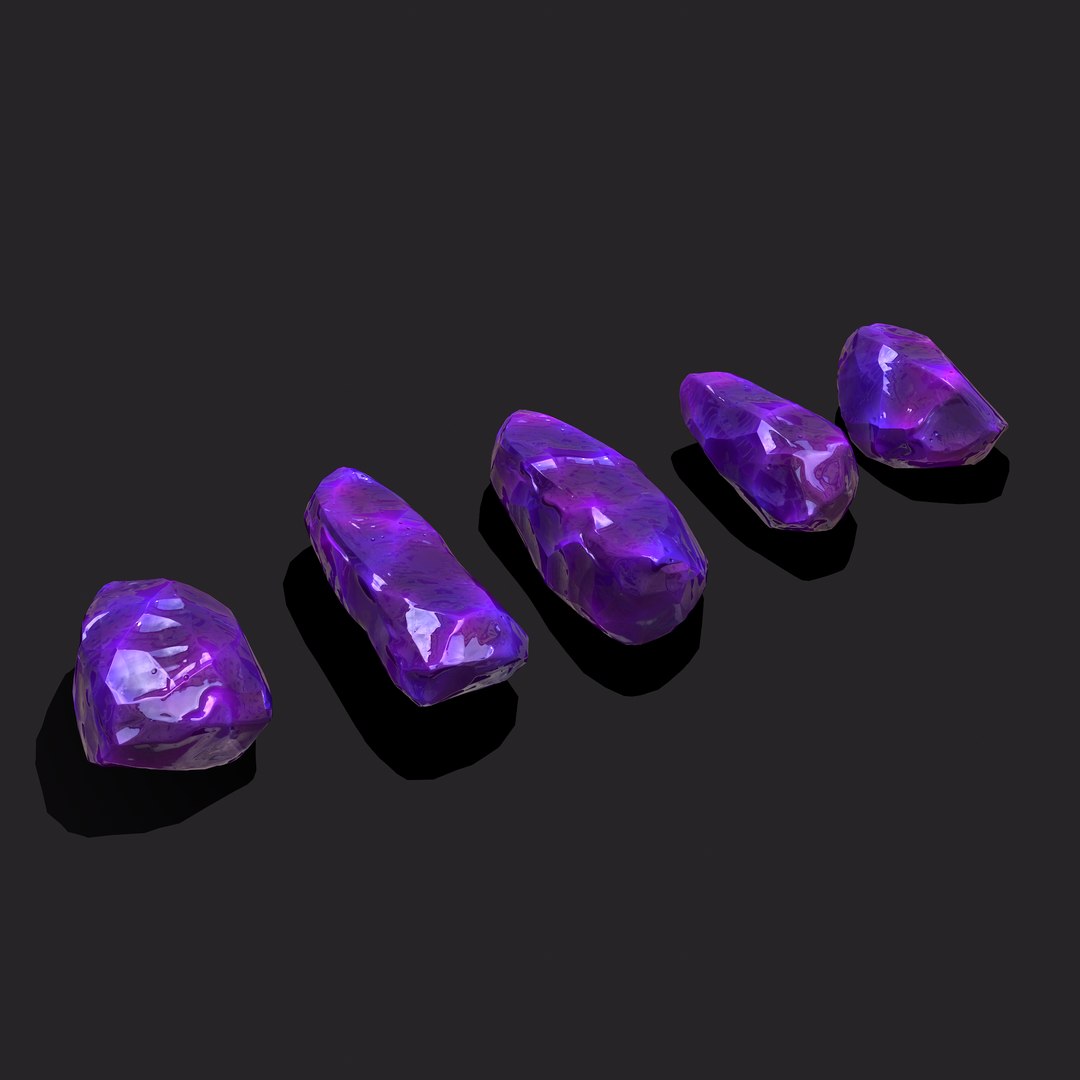3D Jewels Purple Model - TurboSquid 1731654