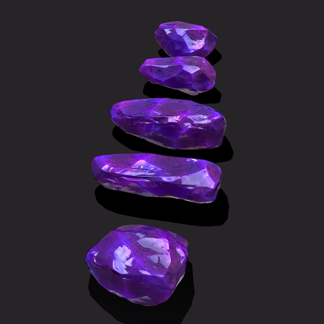 3D Jewels Purple Model - TurboSquid 1731654