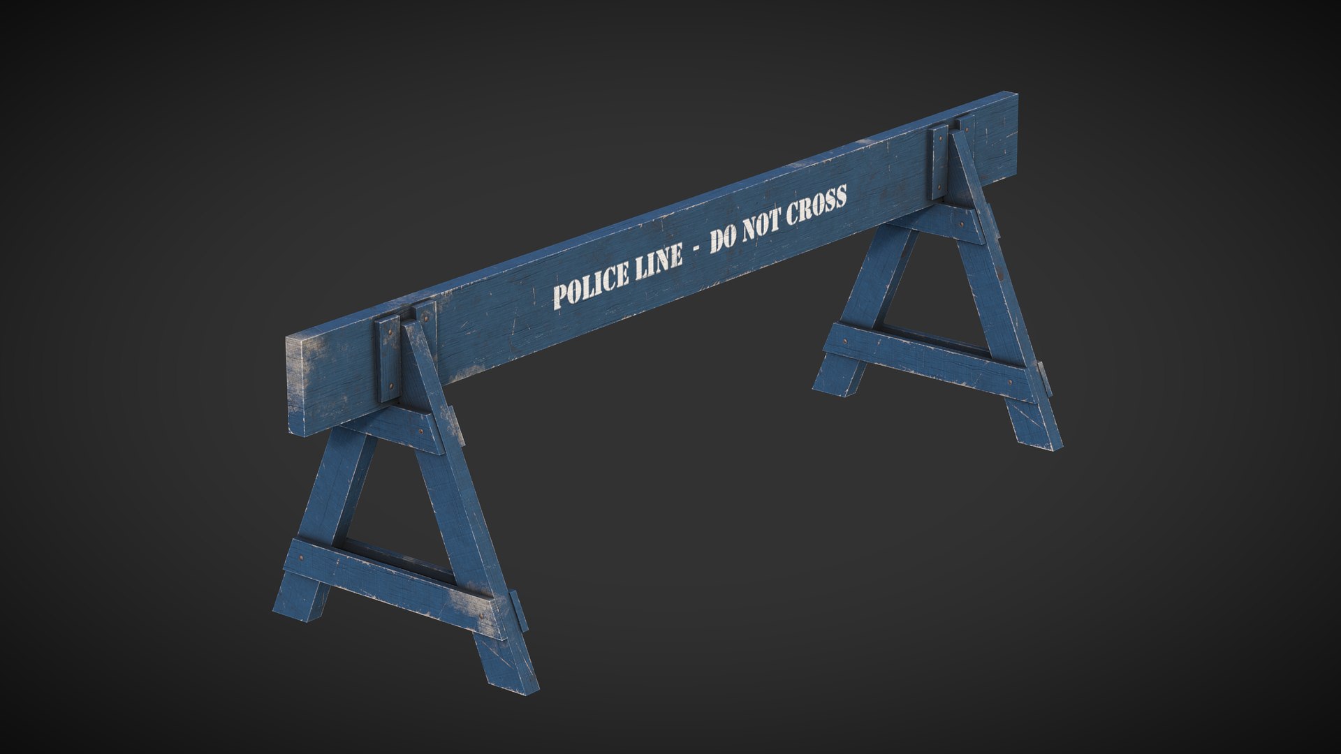 Police Barrier 3D Model - TurboSquid 2375530