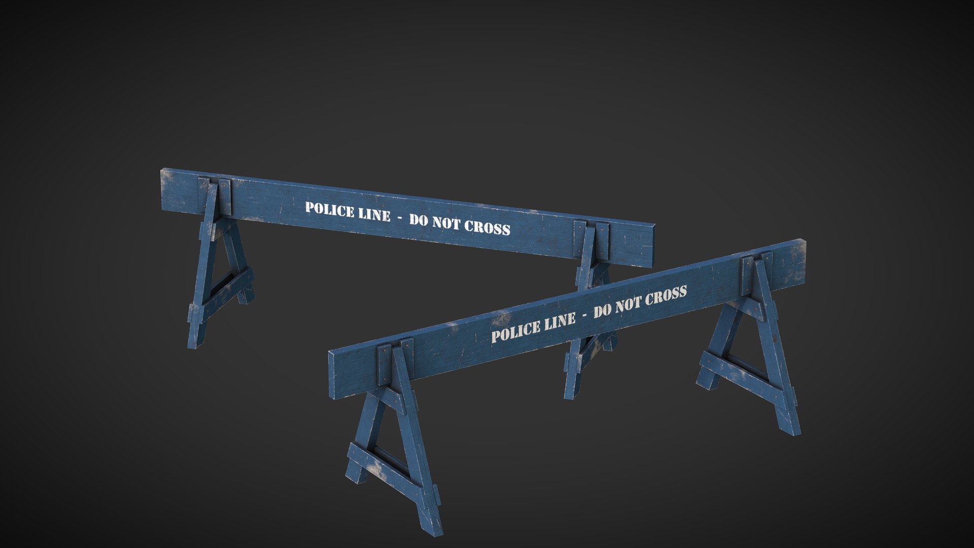 Police Barrier 3D Model - TurboSquid 2375530