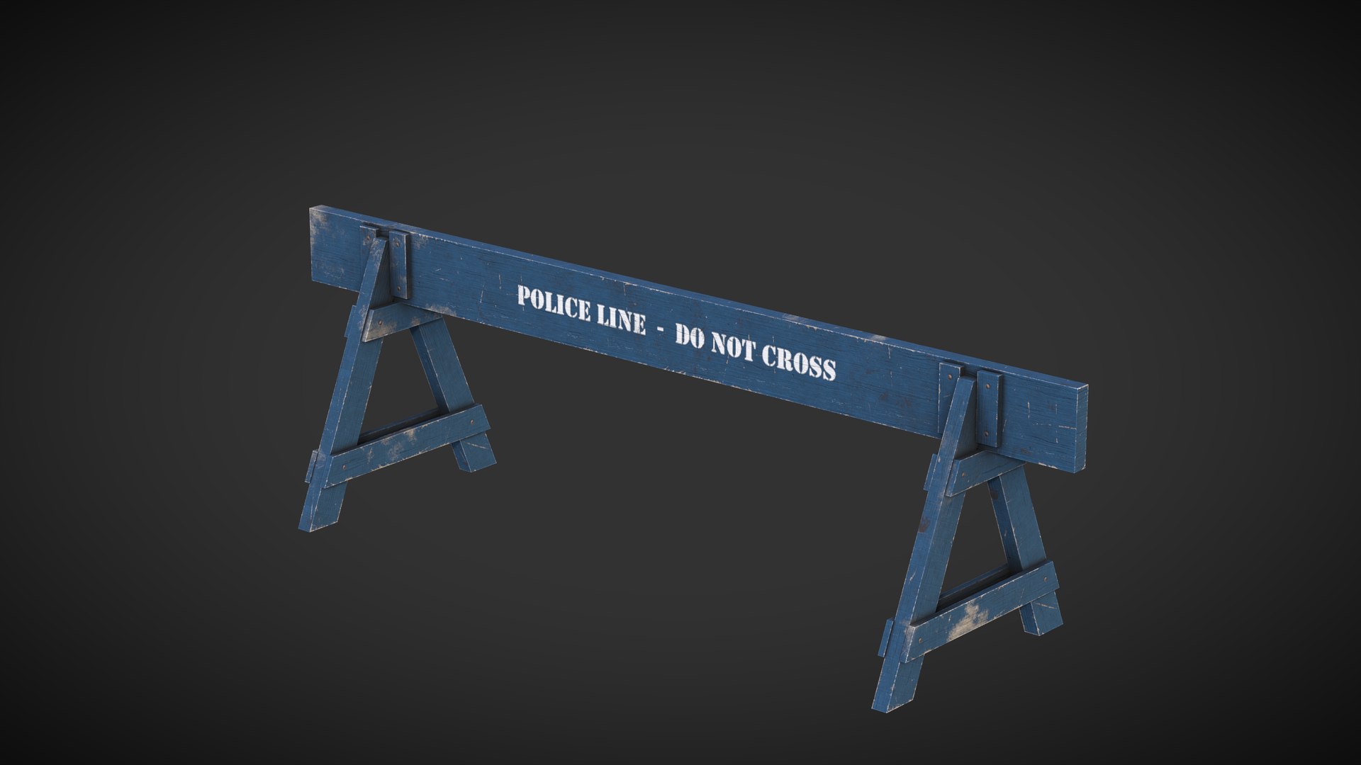 Police Barrier 3D Model - TurboSquid 2375530