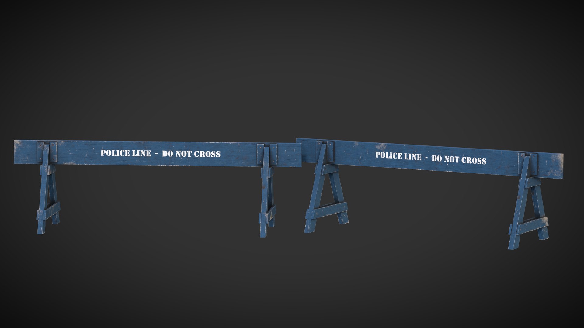 Police Barrier 3D Model - TurboSquid 2375530