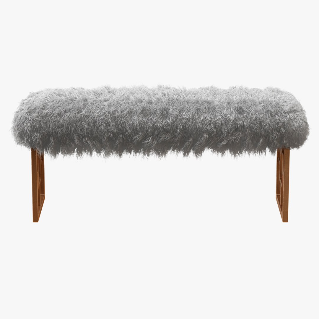3D wool morris upholstered bench - TurboSquid 1261389