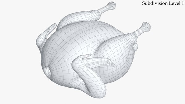 roasted chicken 3d model