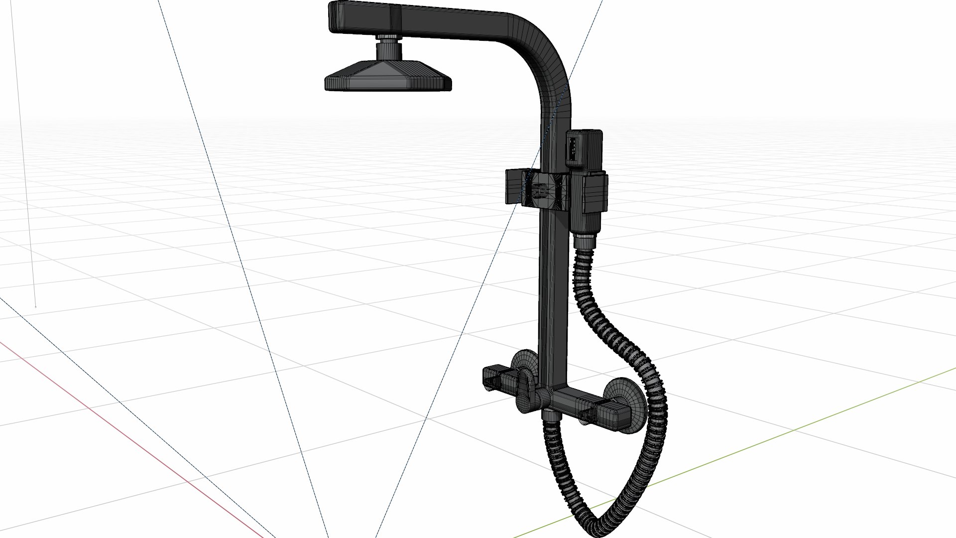 Single-handle Shower With Handshower 3D Model - TurboSquid 1788949
