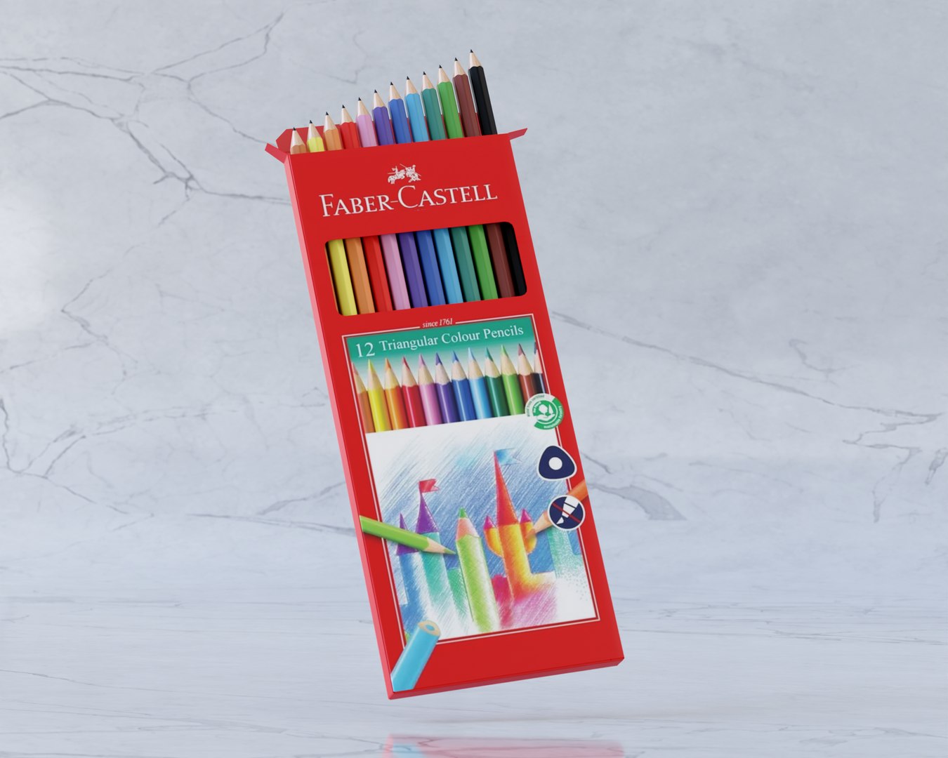 3D Colored Pencil Box Packaging - TurboSquid 2342761