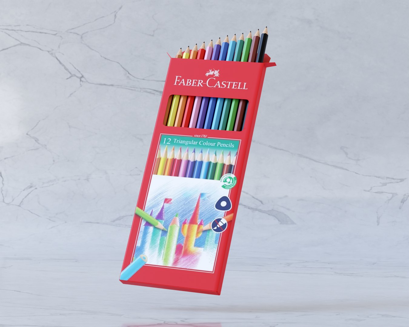 3D Colored Pencil Box Packaging - TurboSquid 2342761
