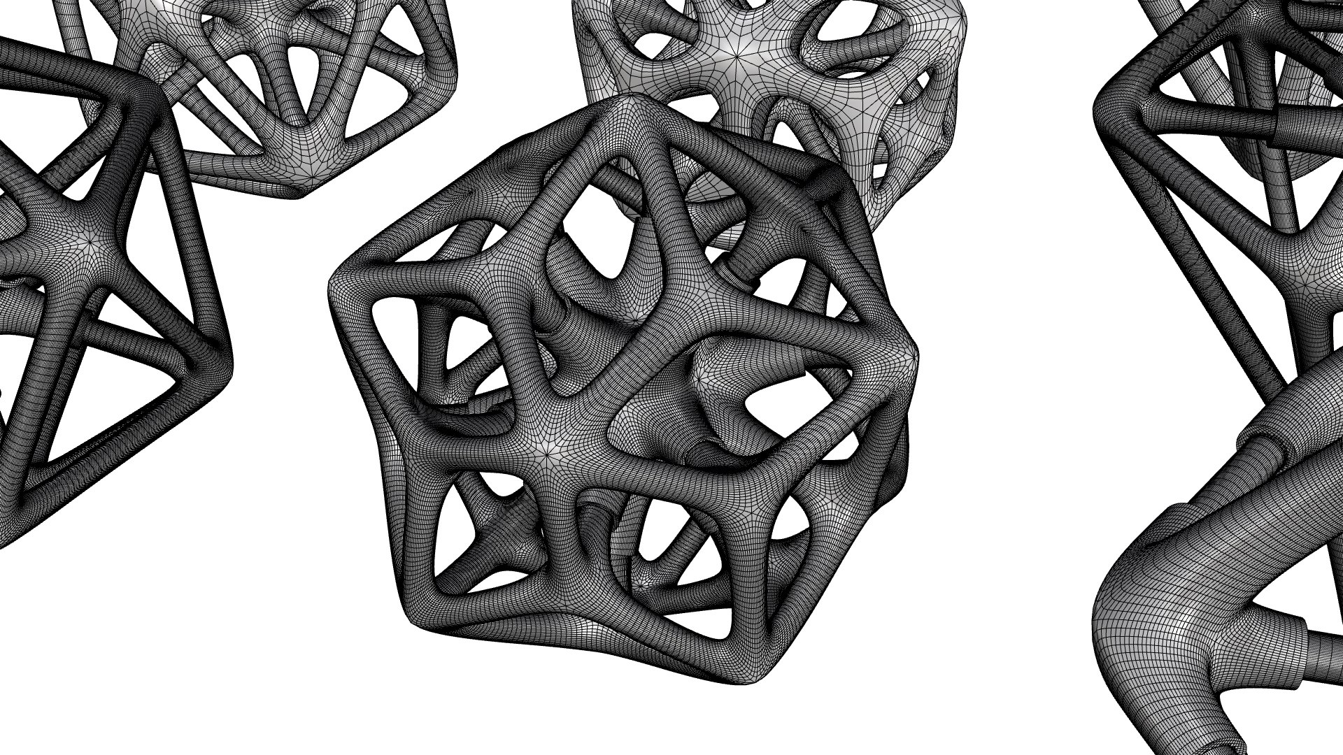 Sci-Fi Polyhedron Geometries Collection 02 Model - TurboSquid 2229142