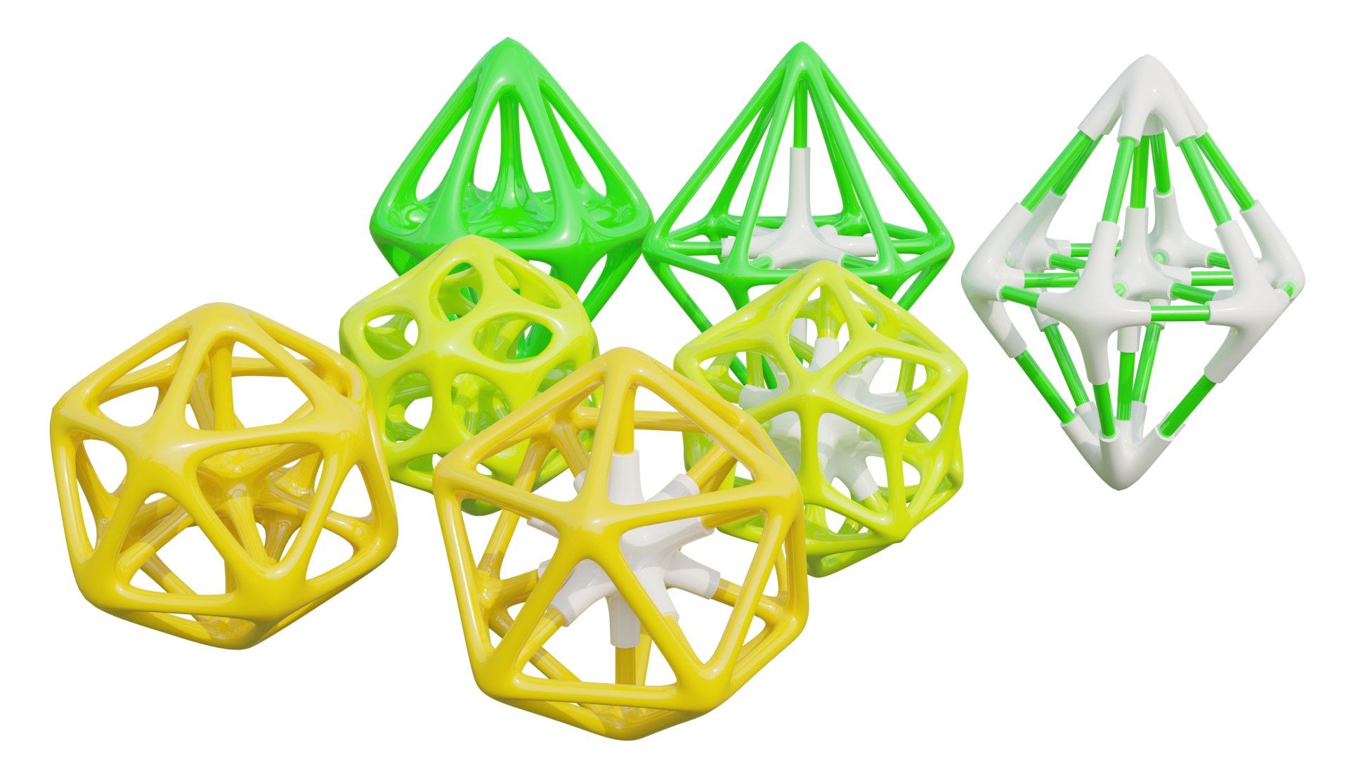 Sci-Fi Polyhedron Geometries Collection 02 Model - TurboSquid 2229142
