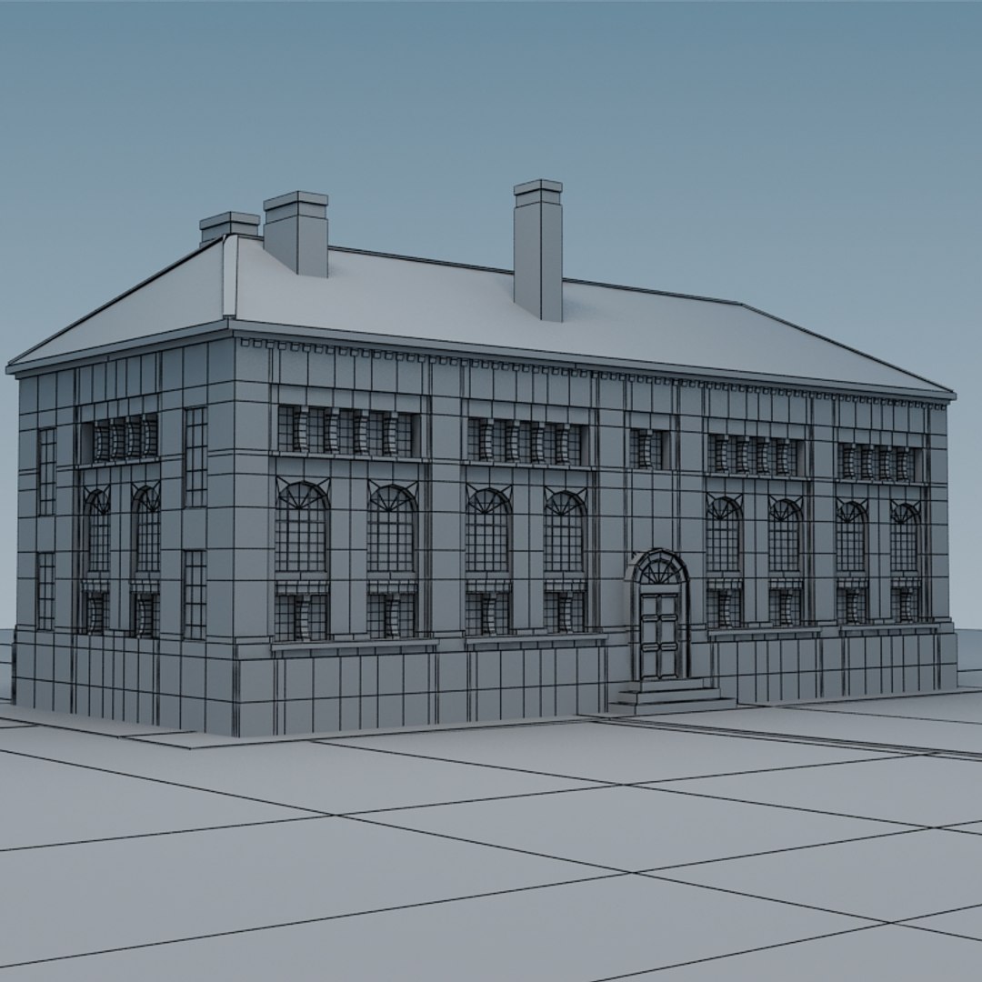3d Model Small Town House Building