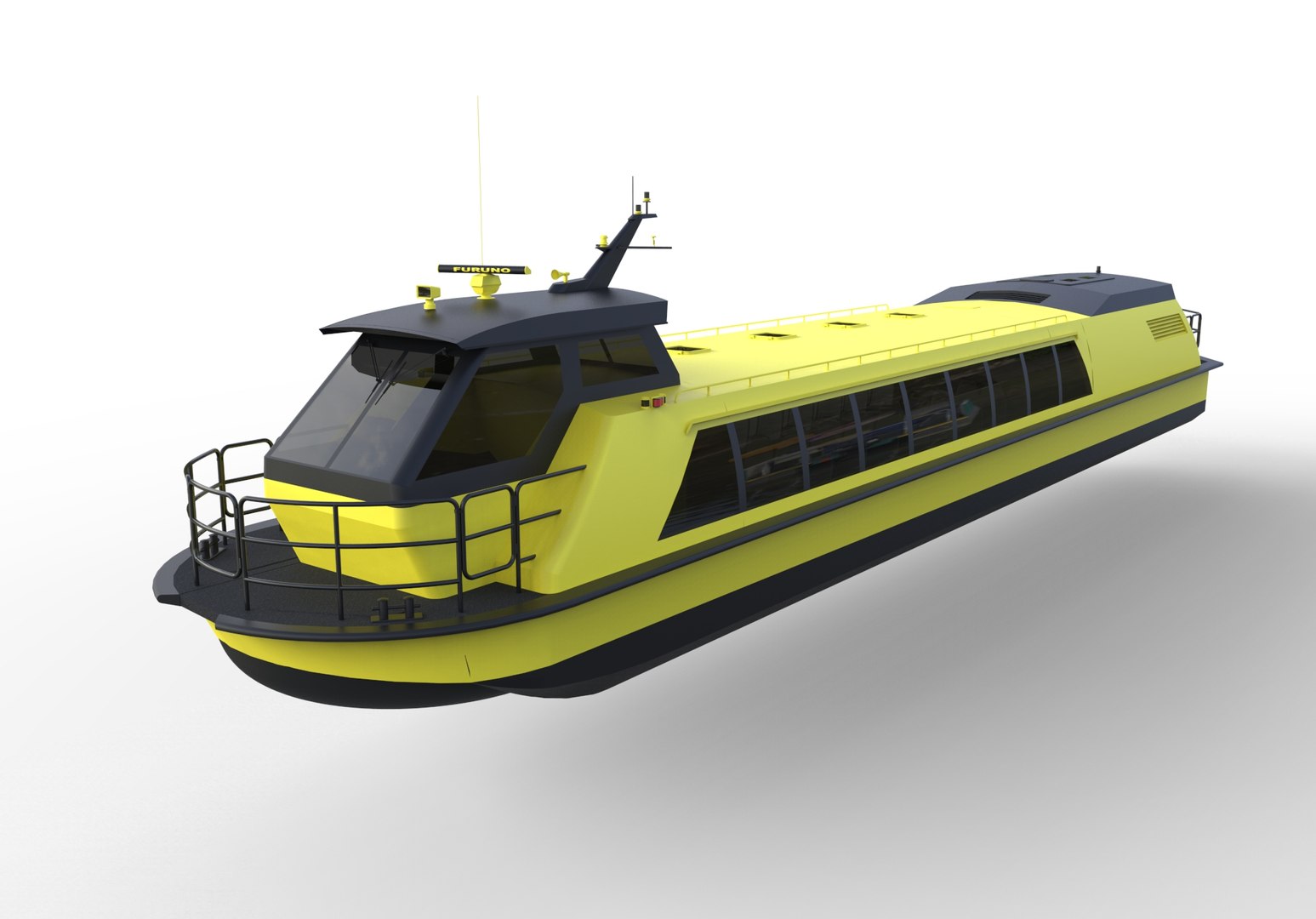 3D model Complated Catamaran Passenger Boat - TurboSquid 1962317