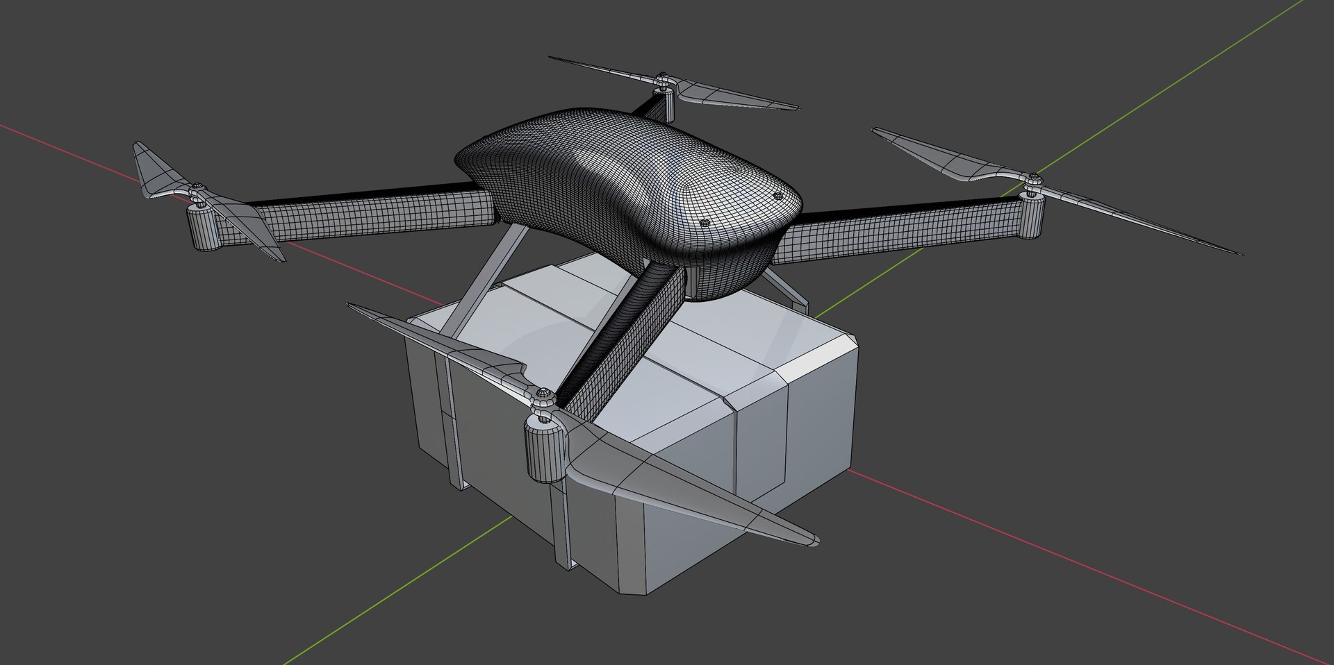3D Drone Package Delivery Quadcopter Model - TurboSquid 2187722
