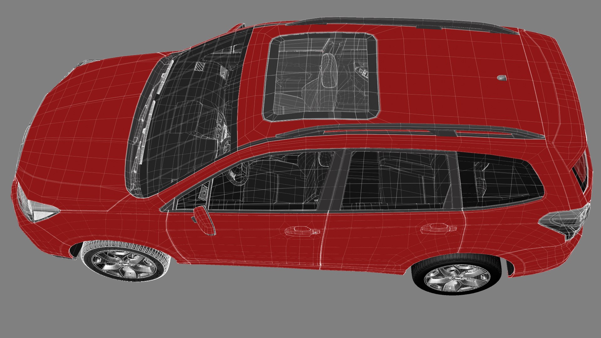 3d Subaru Forester 2014 Interior Model
