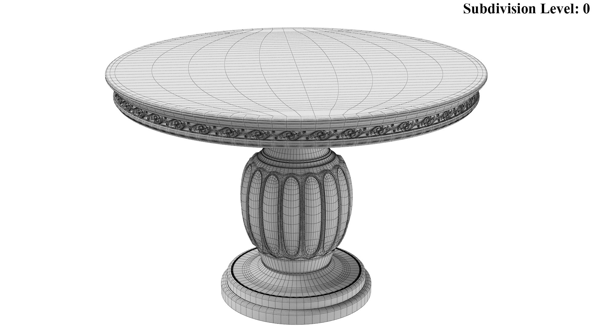 Classic Round Dining Table 3D Model - TurboSquid 1758173