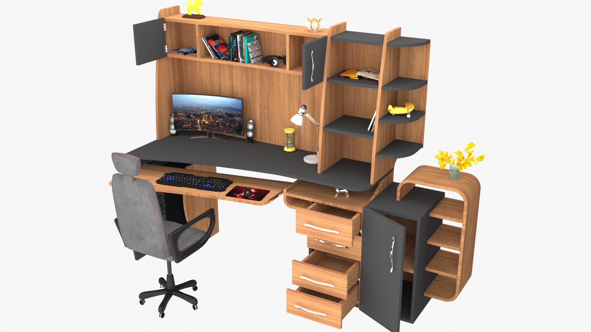 Desk 3D Model - TurboSquid 2090652