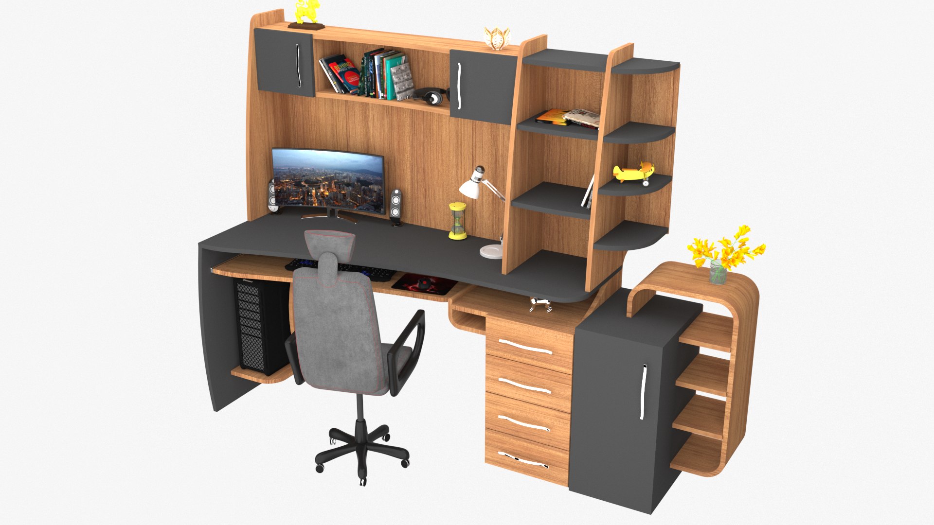 Desk 3D Model - TurboSquid 2090652