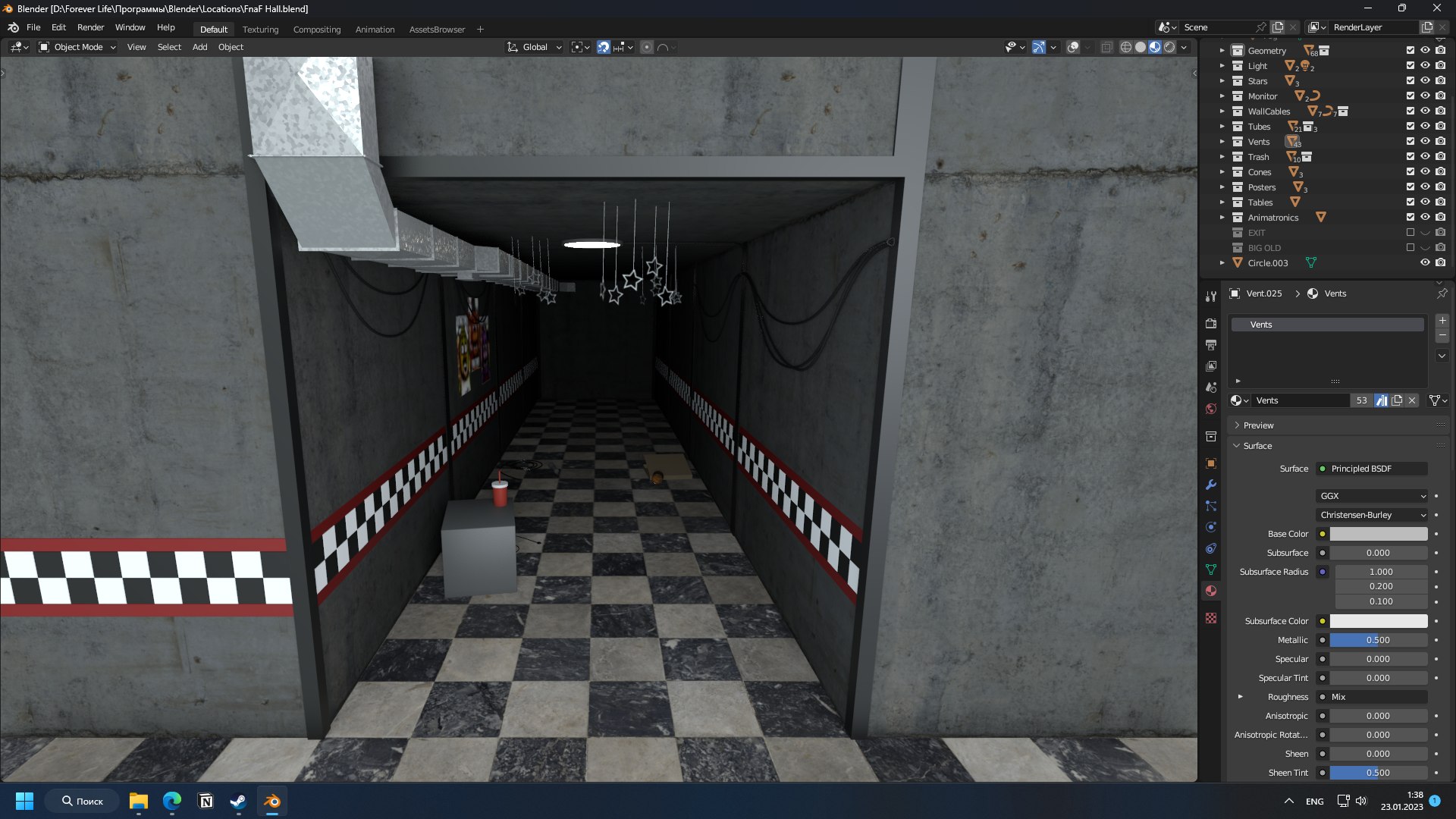 3D FnaF Hall - TurboSquid 2017444