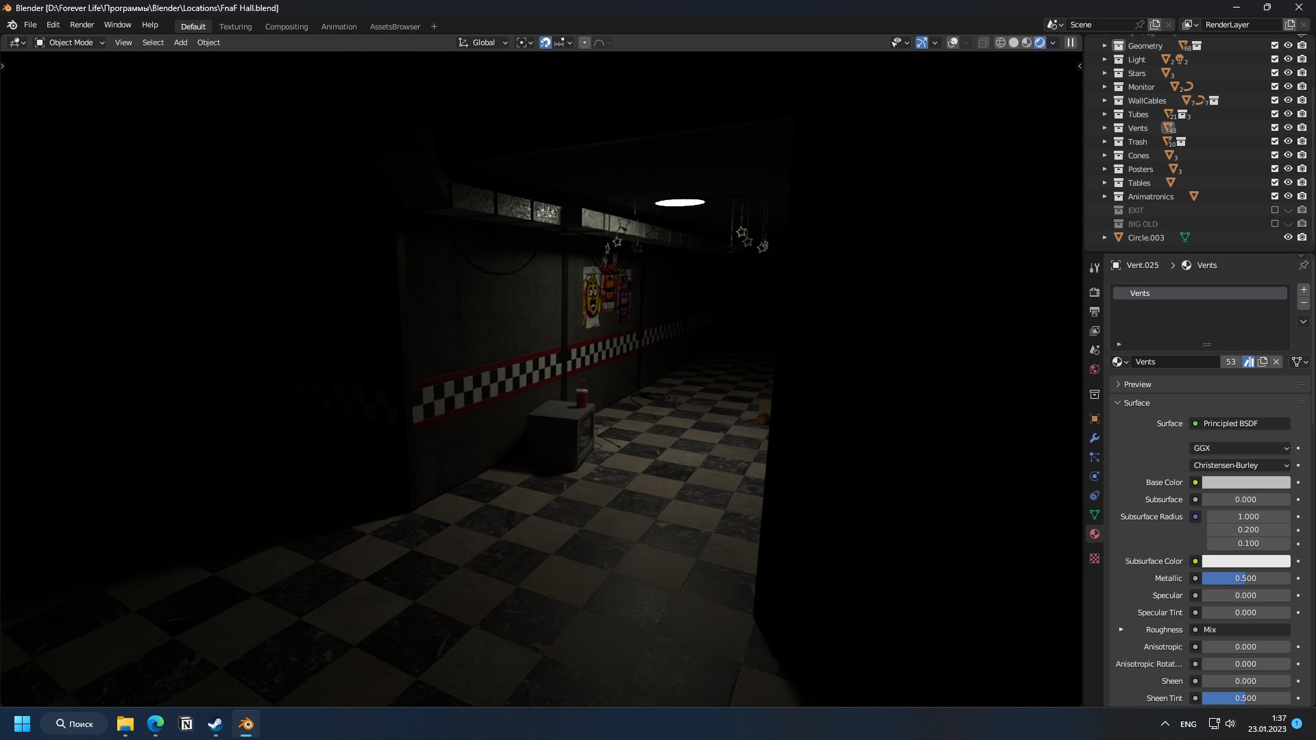 3D FnaF Hall - TurboSquid 2017444