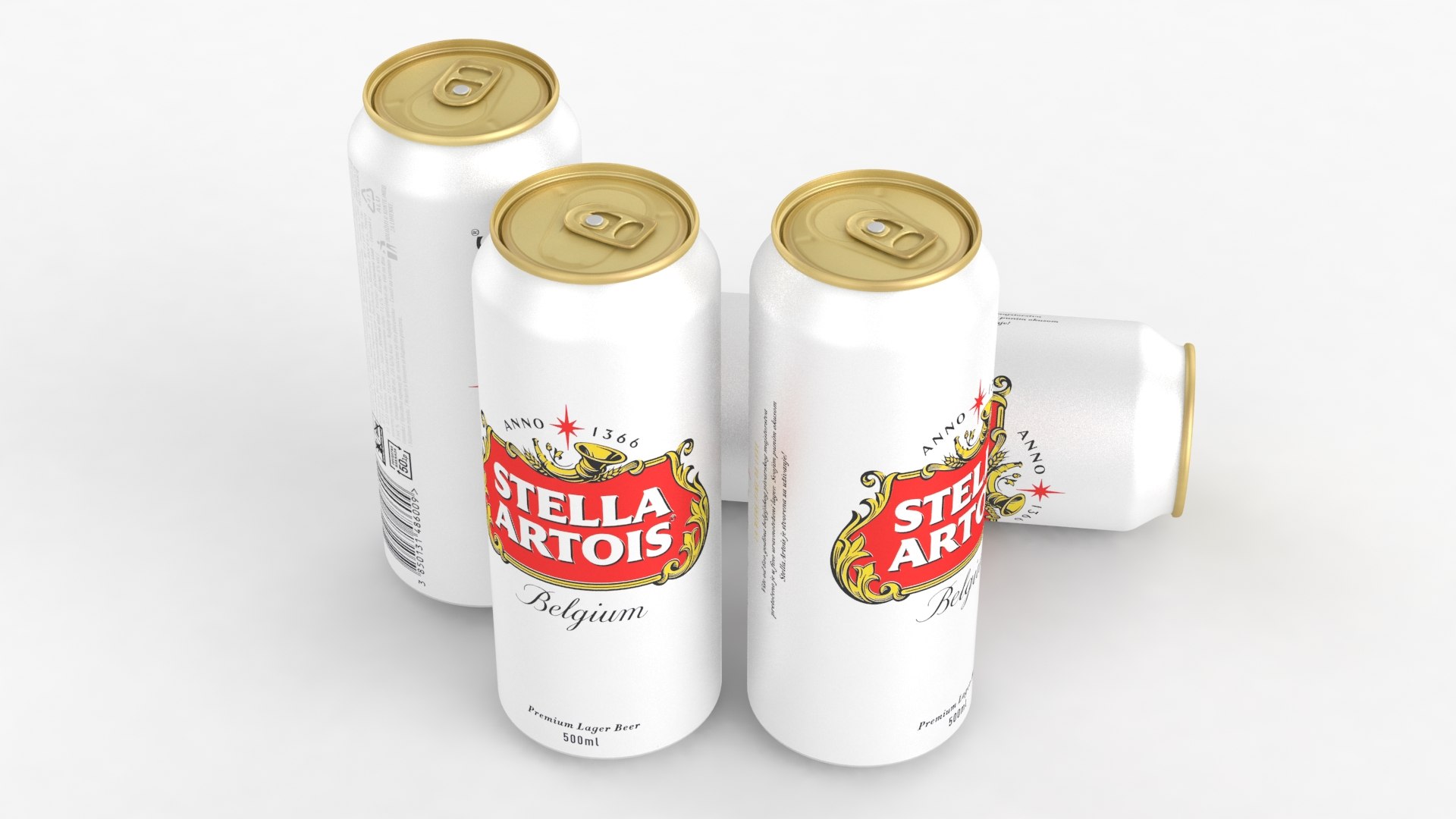 Beer Can Stella Artois 500ml 2021 3D Model - TurboSquid 1759202