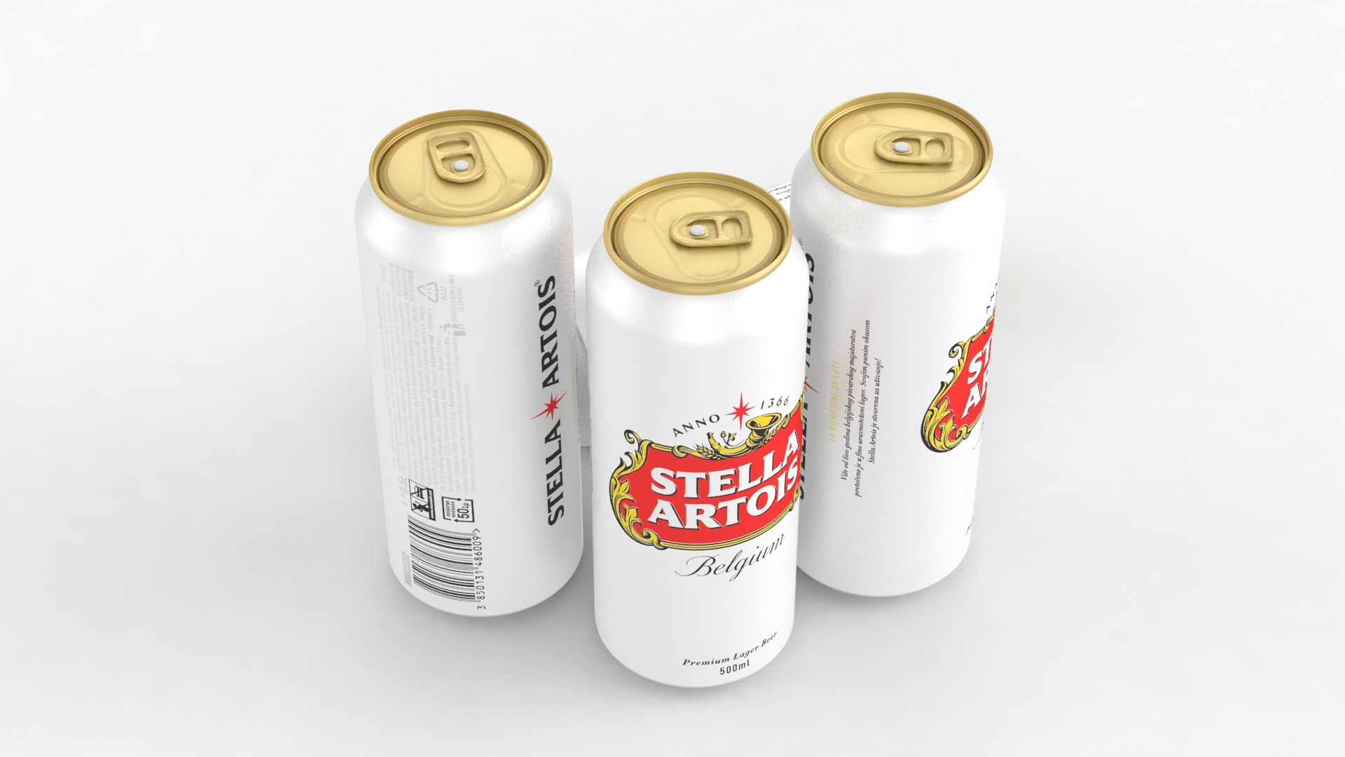 Beer Can Stella Artois 500ml 2021 3D Model - TurboSquid 1759202