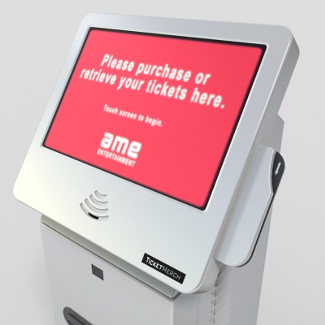 3d Model Movie Ticket Machine