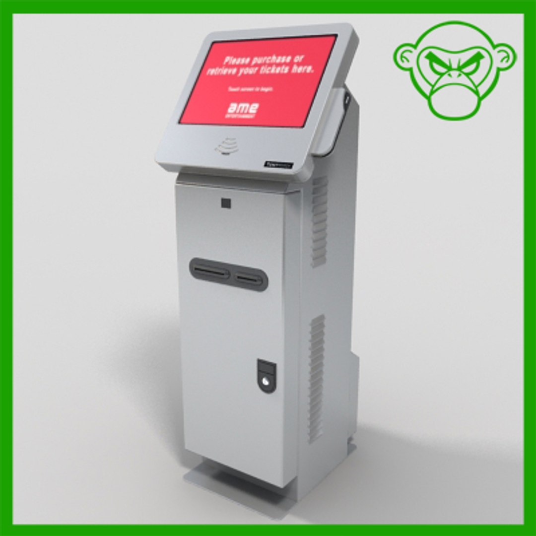 3d Model Movie Ticket Machine