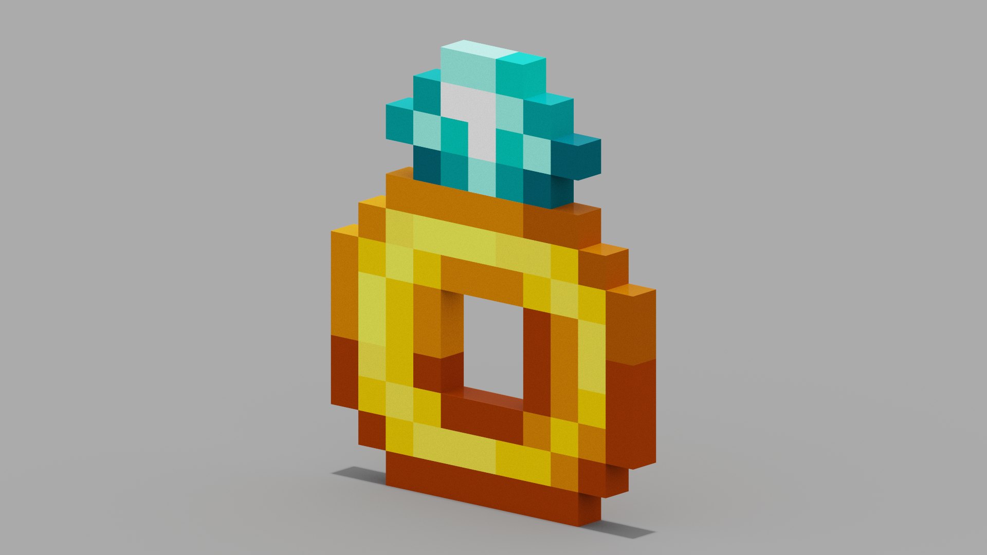 3D Minecraft Ring - TurboSquid 2151760
