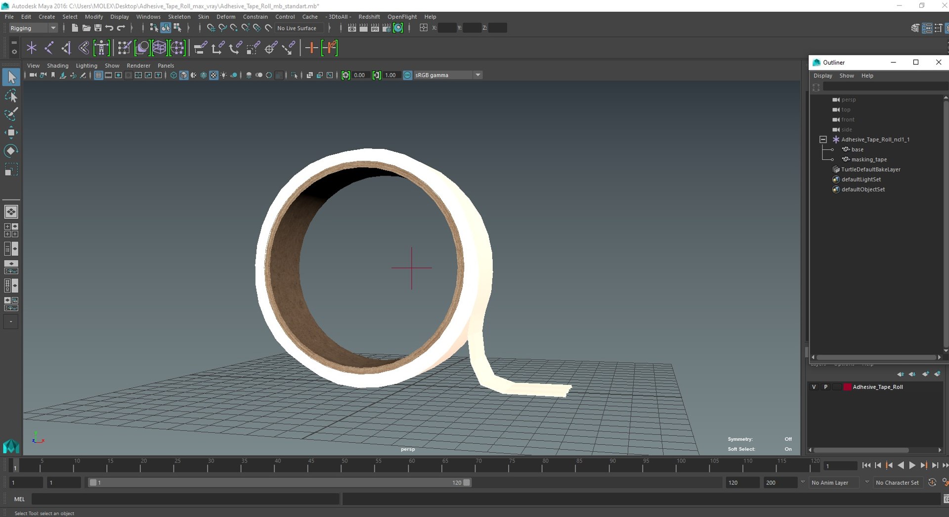 3D Adhesive Tape Roll - TurboSquid 2202468