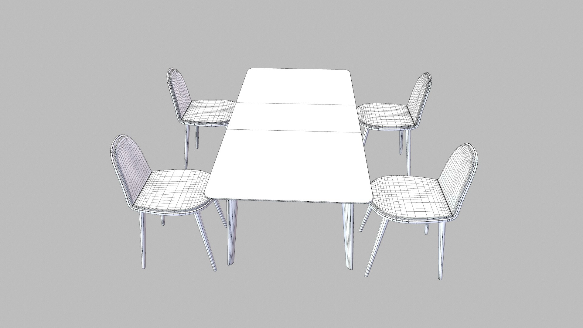 Dining Table Set 3D - TurboSquid 2339099
