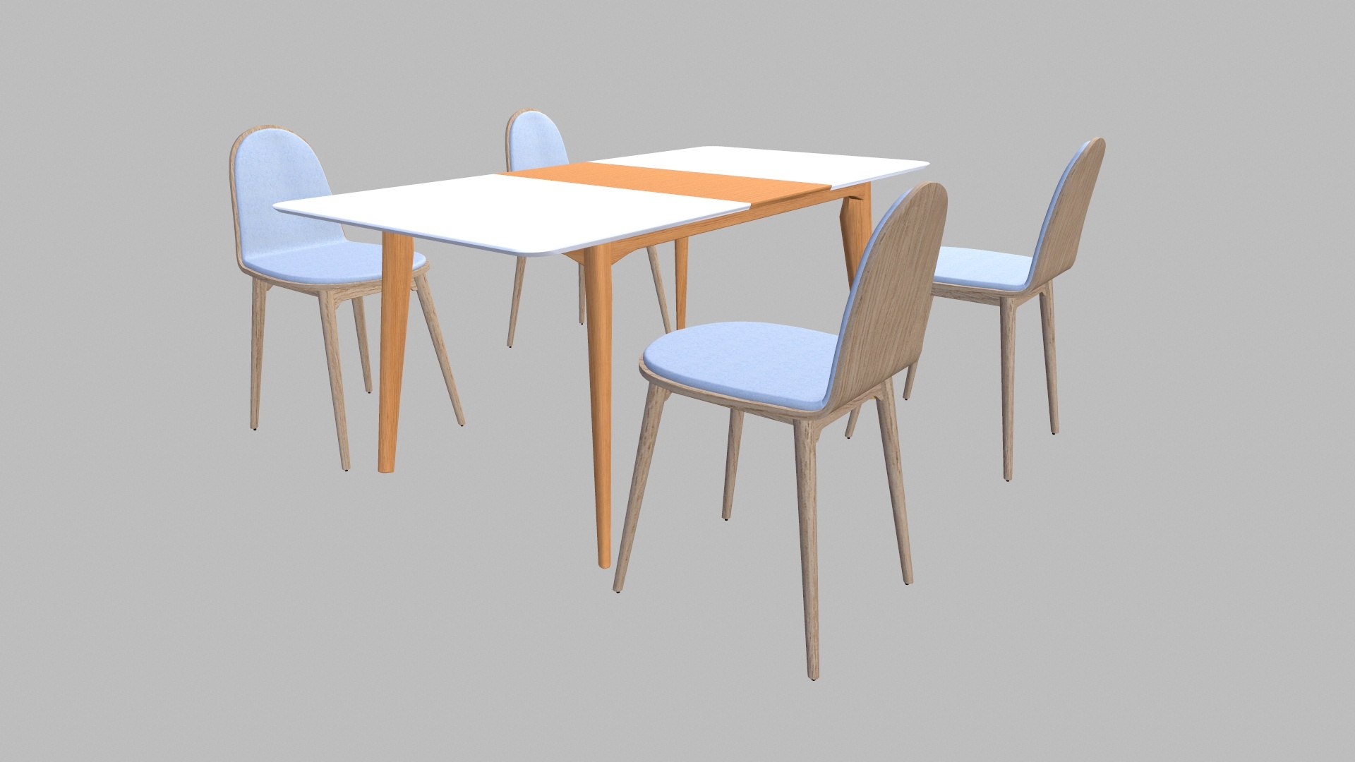 Dining Table Set 3D - TurboSquid 2339099