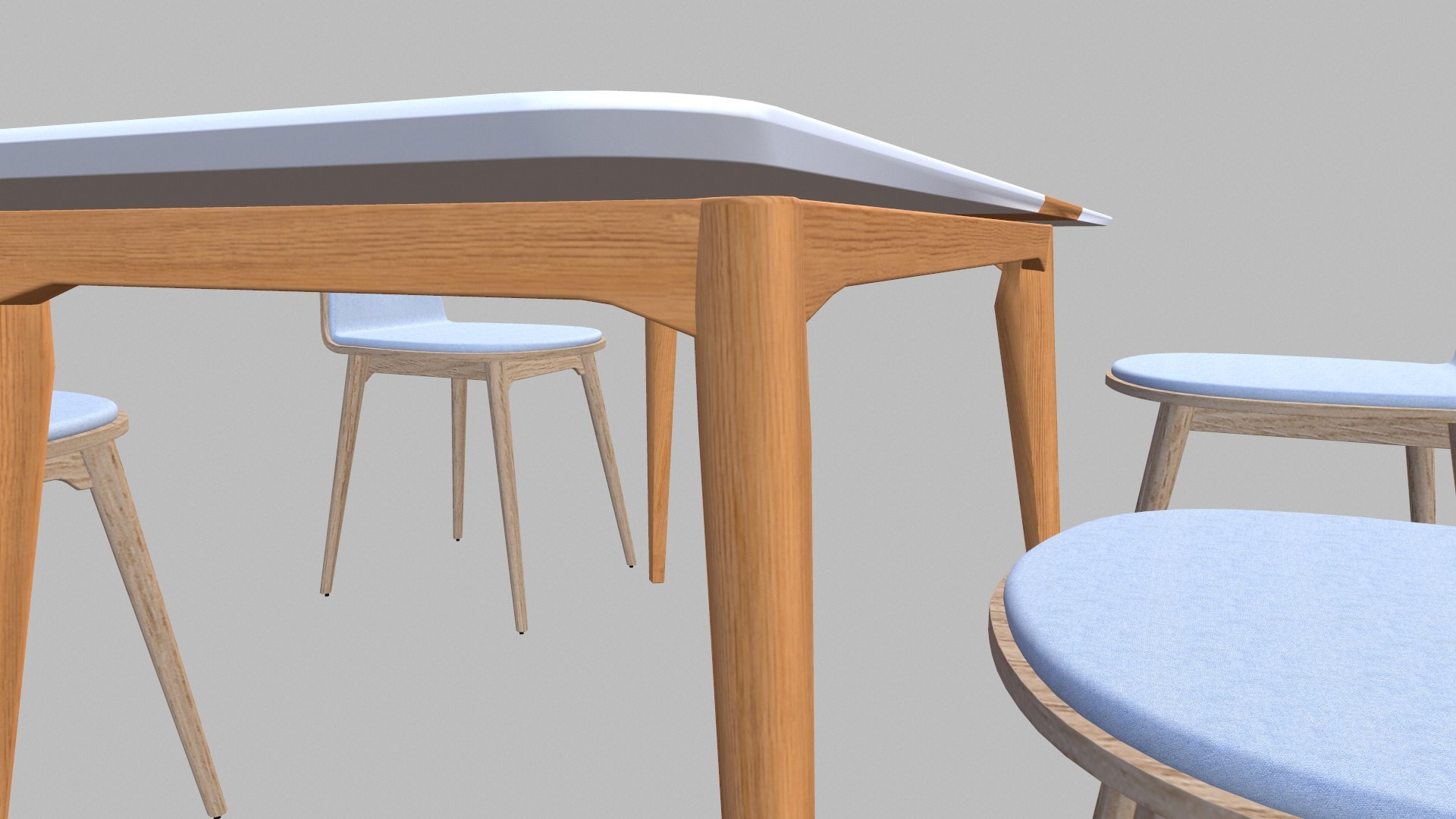 Dining Table Set 3D - TurboSquid 2339099