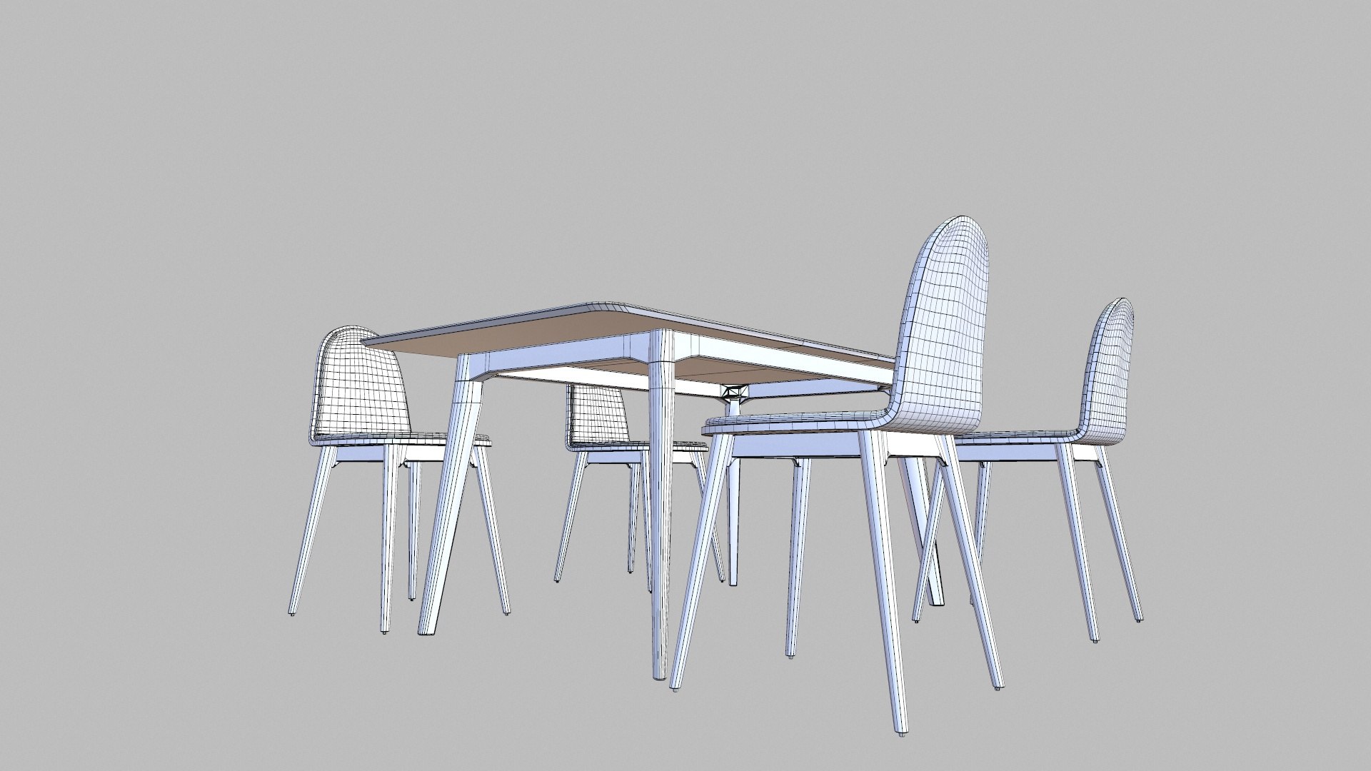 Dining Table Set 3D - TurboSquid 2339099
