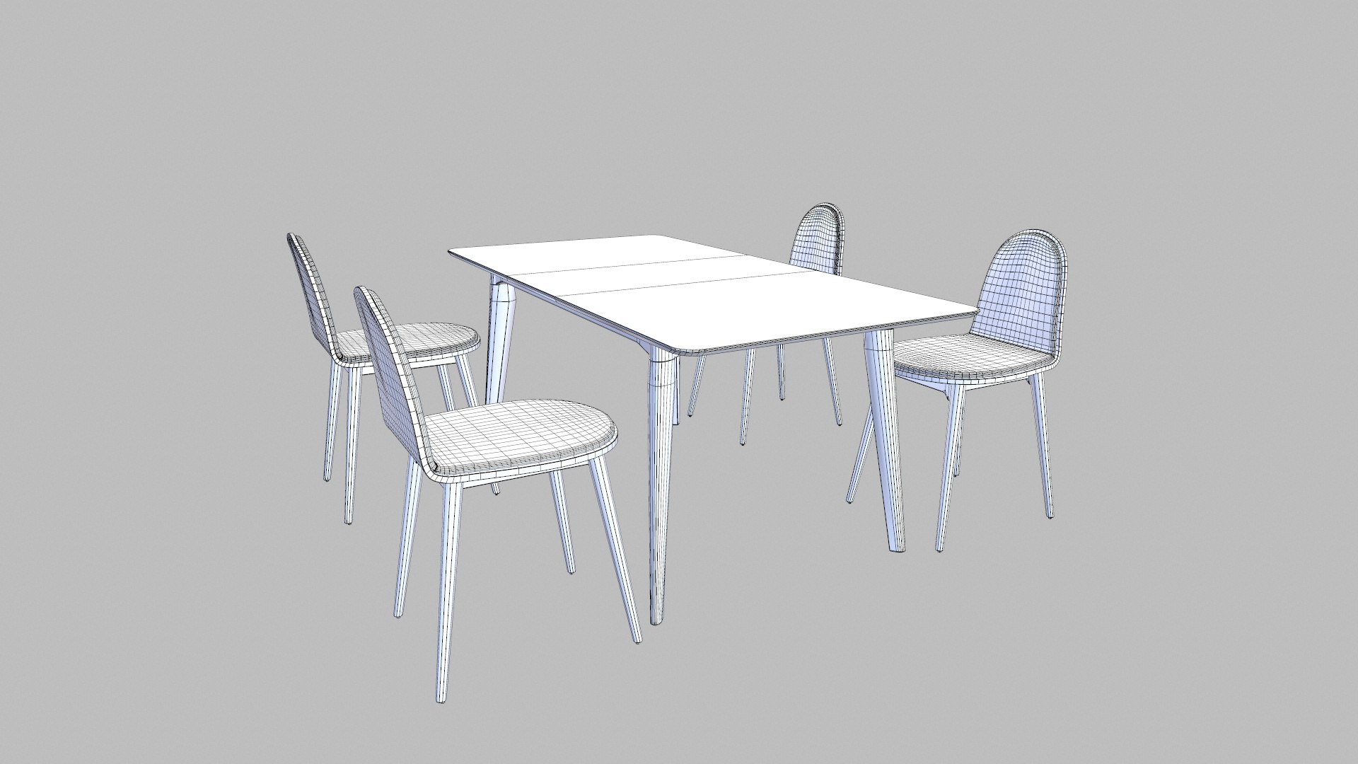 Dining Table Set 3D - TurboSquid 2339099