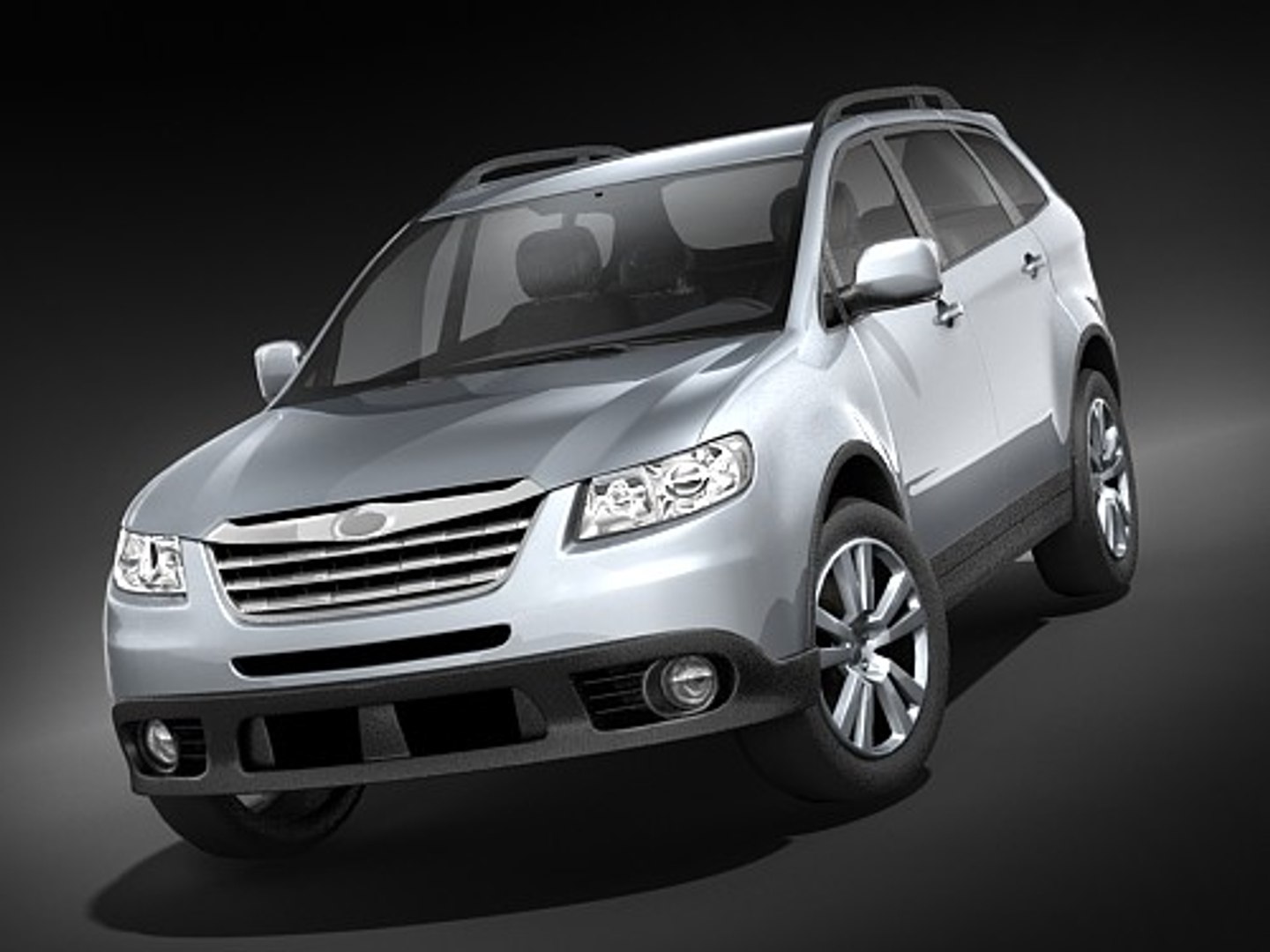 subaru tribeca suv midpoly 3d model