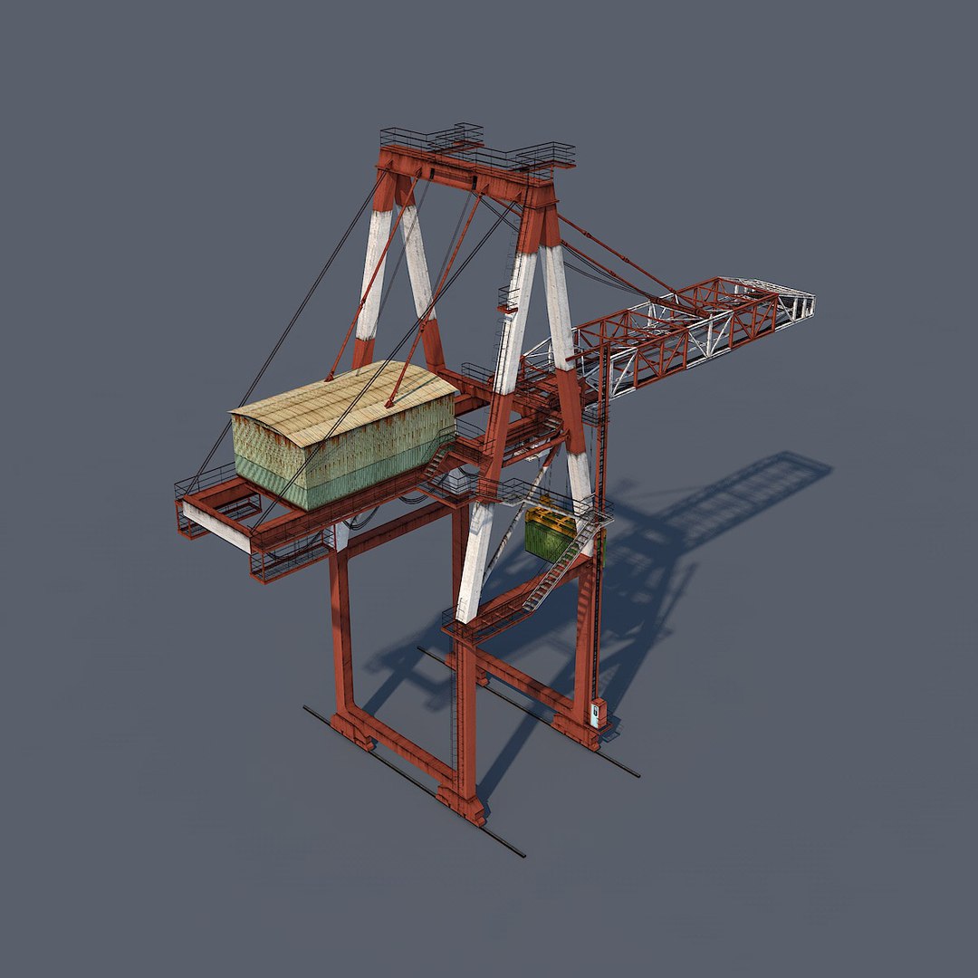 3D Port Container Crane Model | 1148917 | TurboSquid