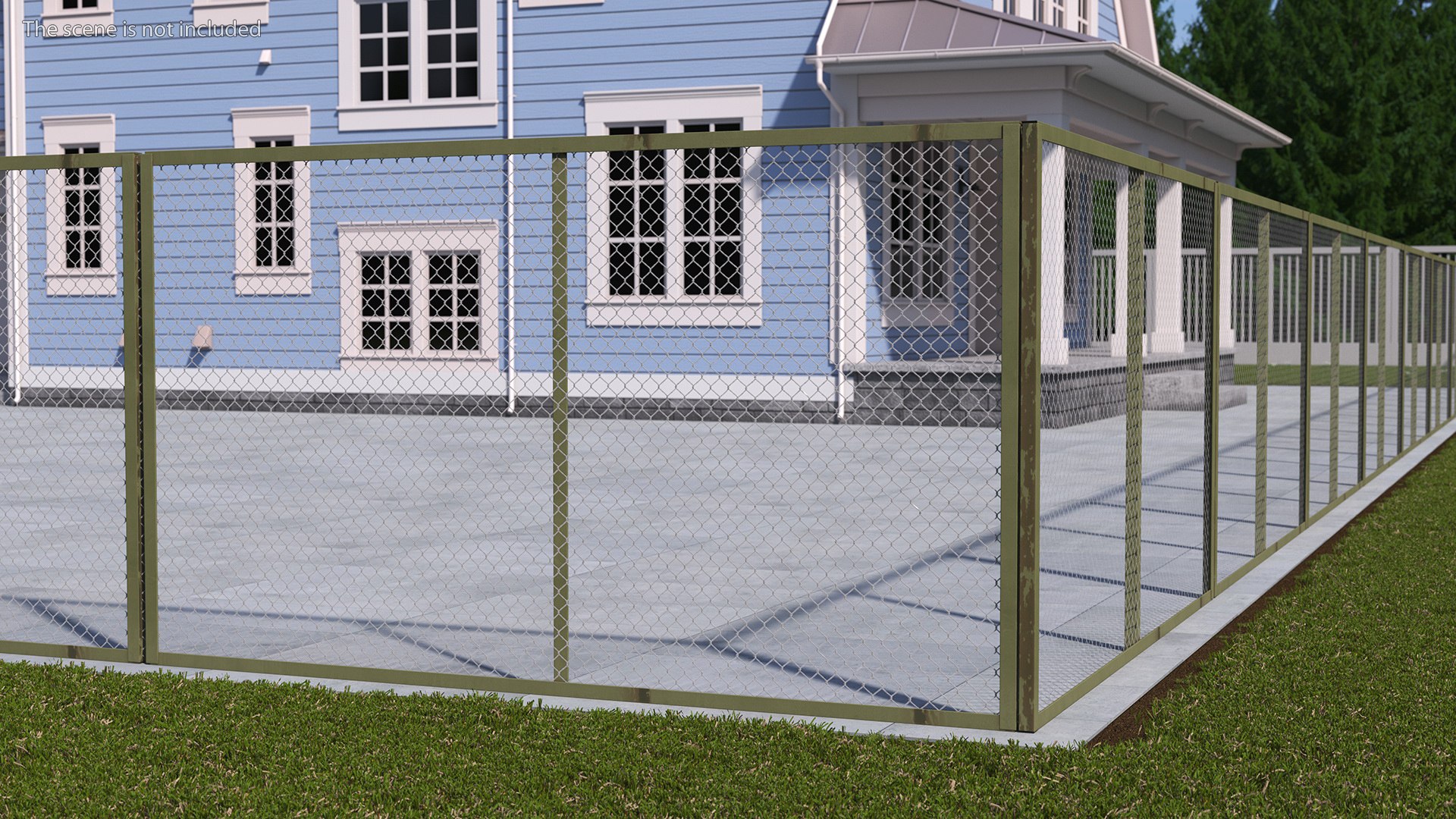 3D Traditional Wire Fence - TurboSquid 2209145