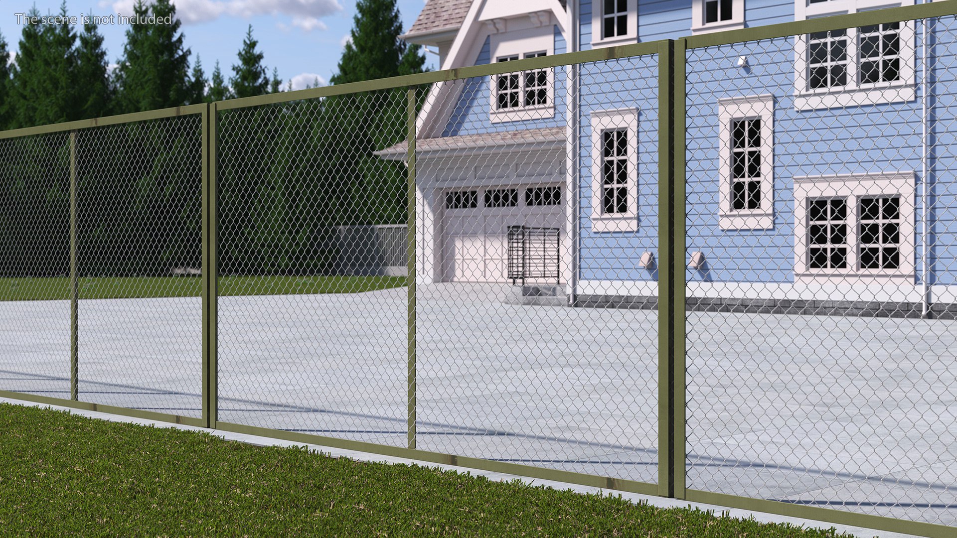3D Traditional Wire Fence - TurboSquid 2209145