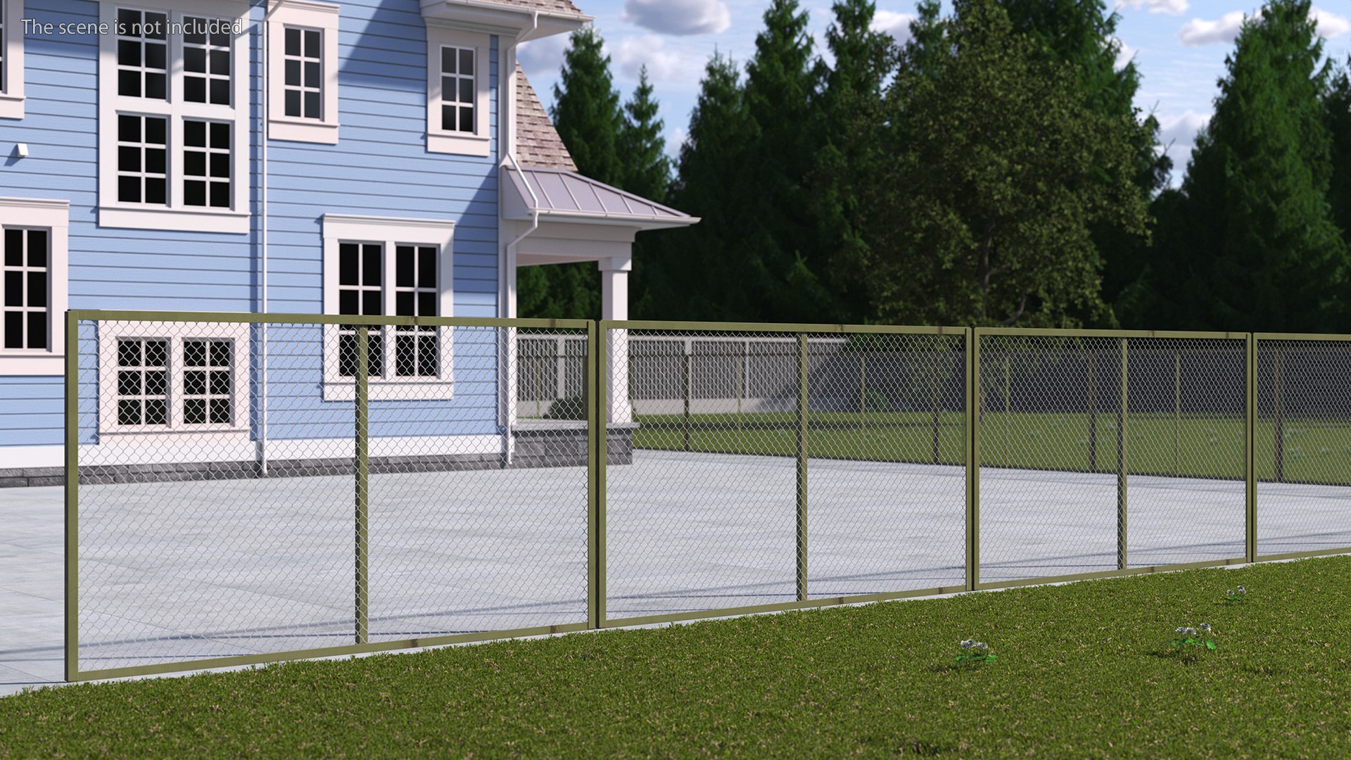 3D Traditional Wire Fence - TurboSquid 2209145