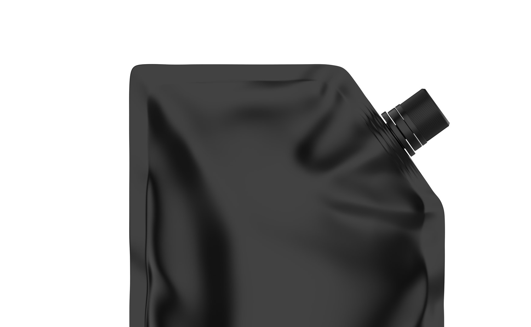 Blank Pouch Bag With Corner and Top Spout Lid Mock up 3D model ...