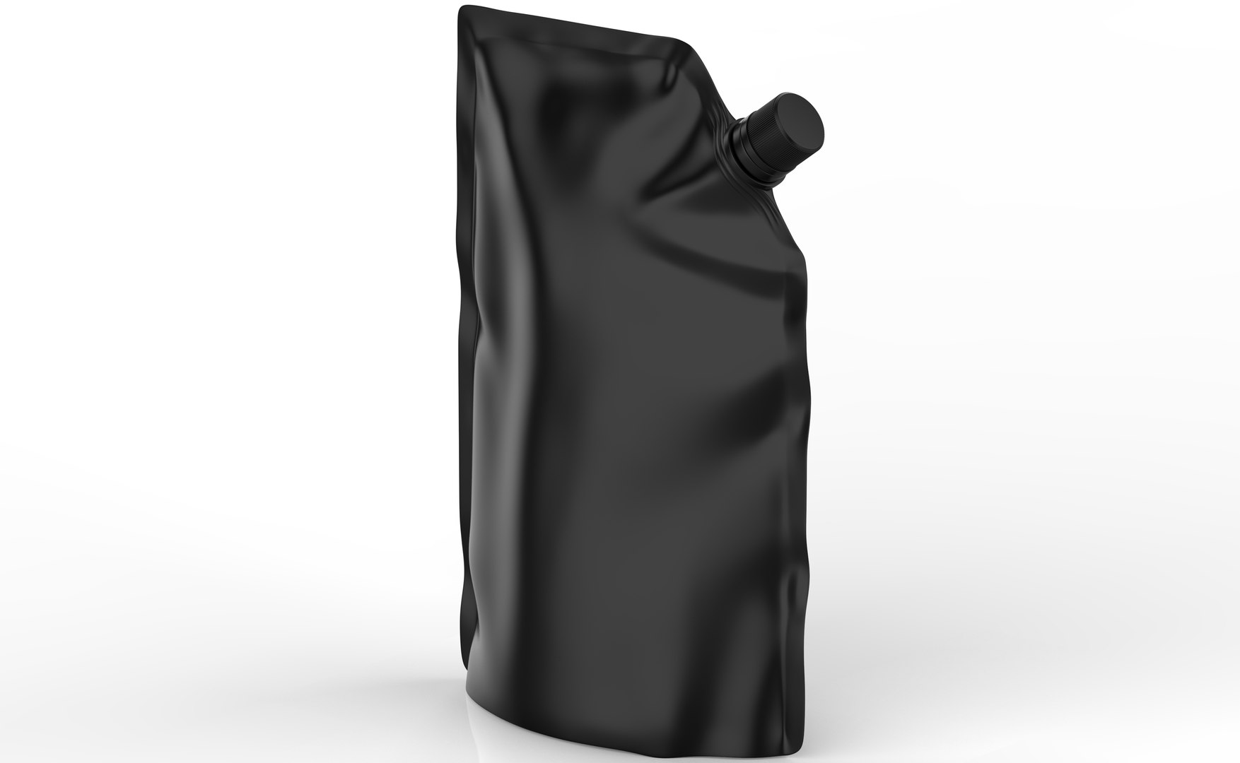 Blank Pouch Bag With Corner and Top Spout Lid Mock up 3D model ...